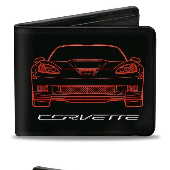 Accessories | New Black And Red Corvette Wallet | Poshmark